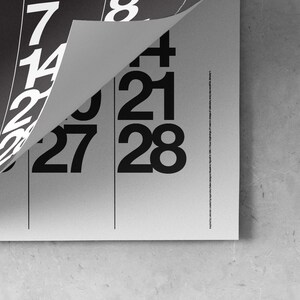 Minimalist Design Wall Calendar - Etsy