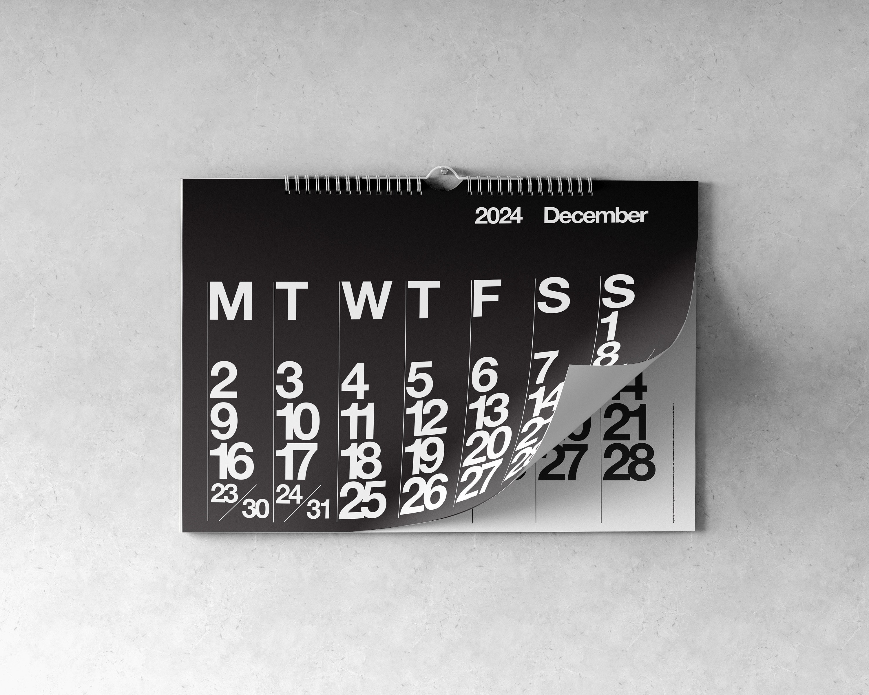Minimalist Design Wall Calendar - Etsy