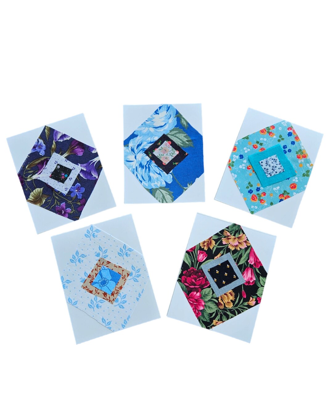 Unique Handmade Quilted Greeting Cards Set If 5 - Etsy