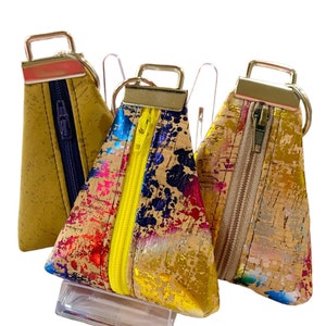 Keychain Triangle Pouch Key Fob 3D - Etsy