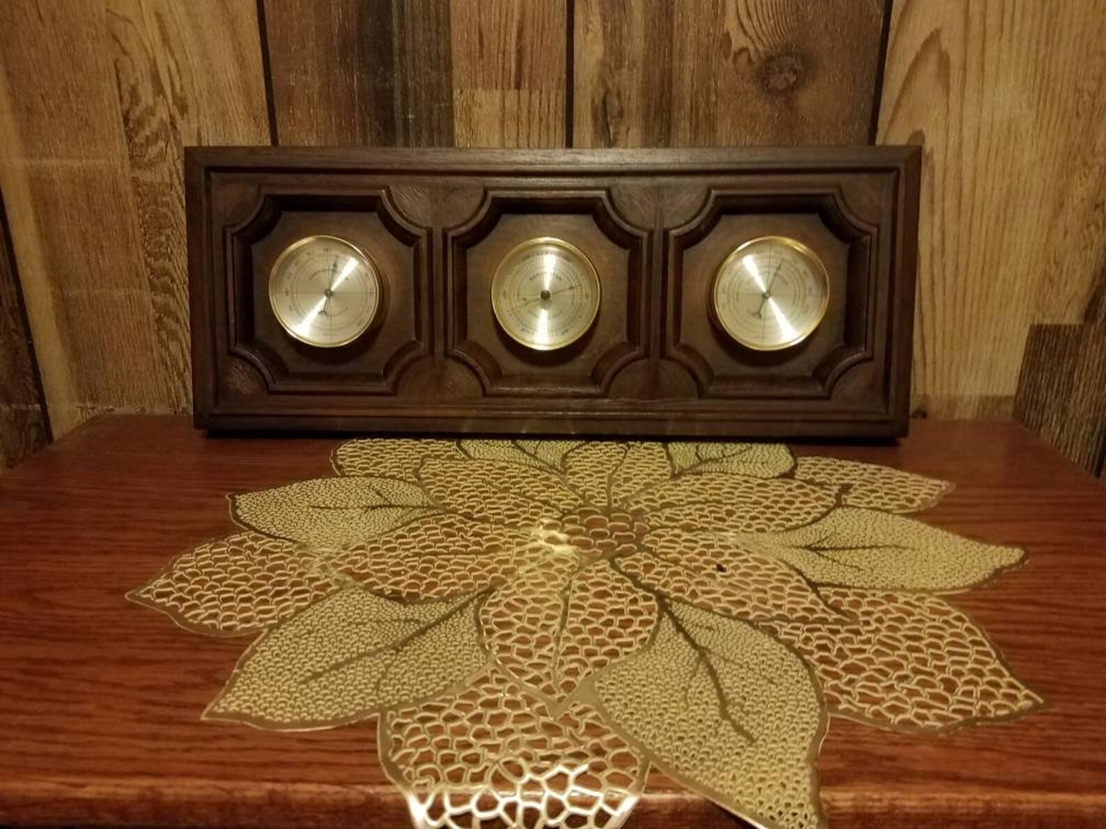 Vintage thermometer barometer humidity meter made by | Etsy