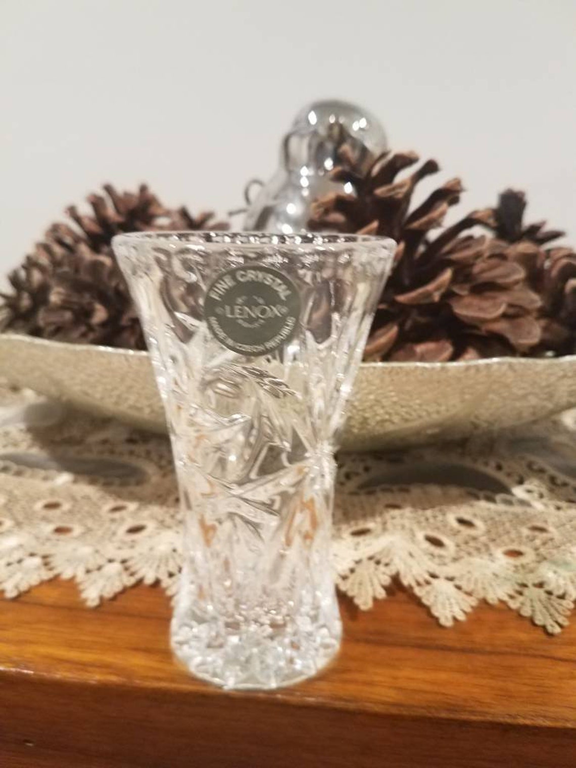 Lenox crystal star vase Lenox collection crafted of European | Etsy