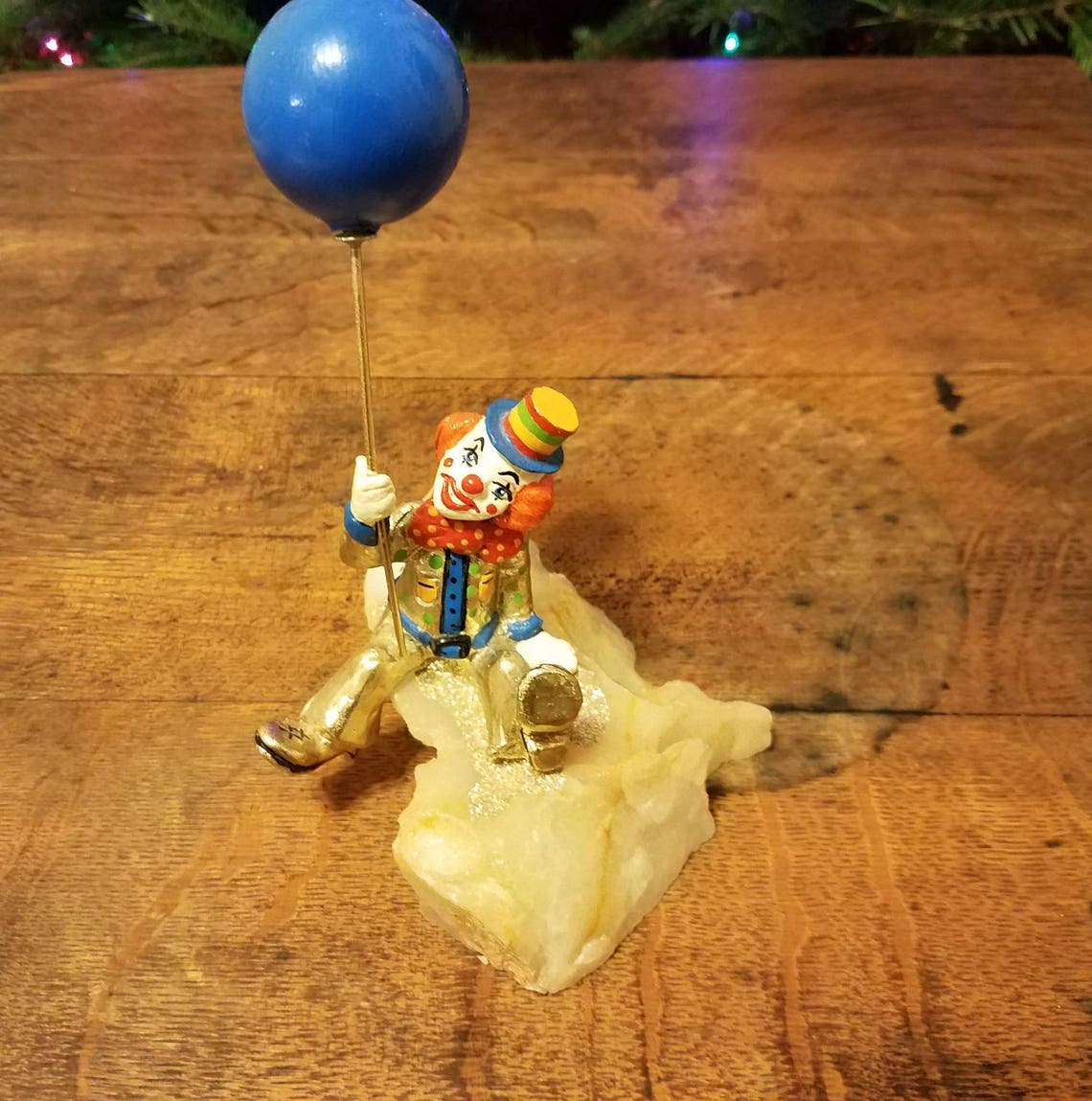 Ron Lee Clown figuring statue sculpture sitting on a piece of | Etsy