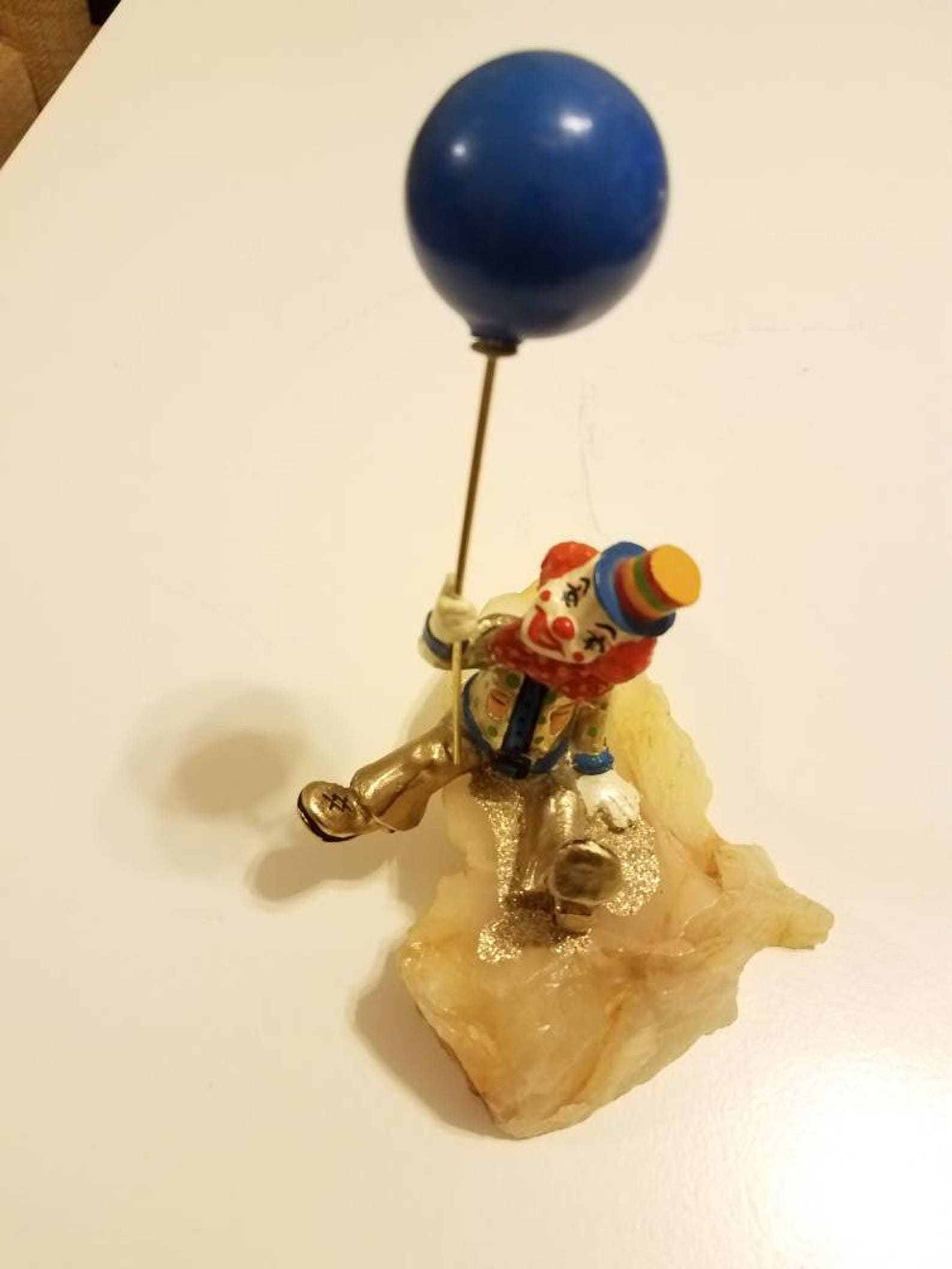 Ron Lee Clown figuring statue sculpture sitting on a piece of | Etsy
