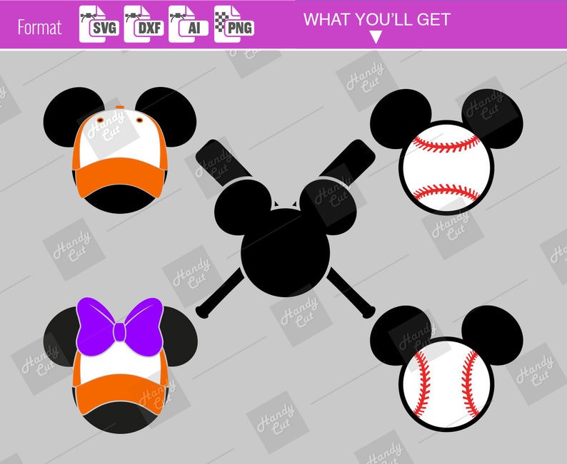 MICKEY BASEBALL SVG mickey mouse svg minnie mouse svg Disney | Etsy