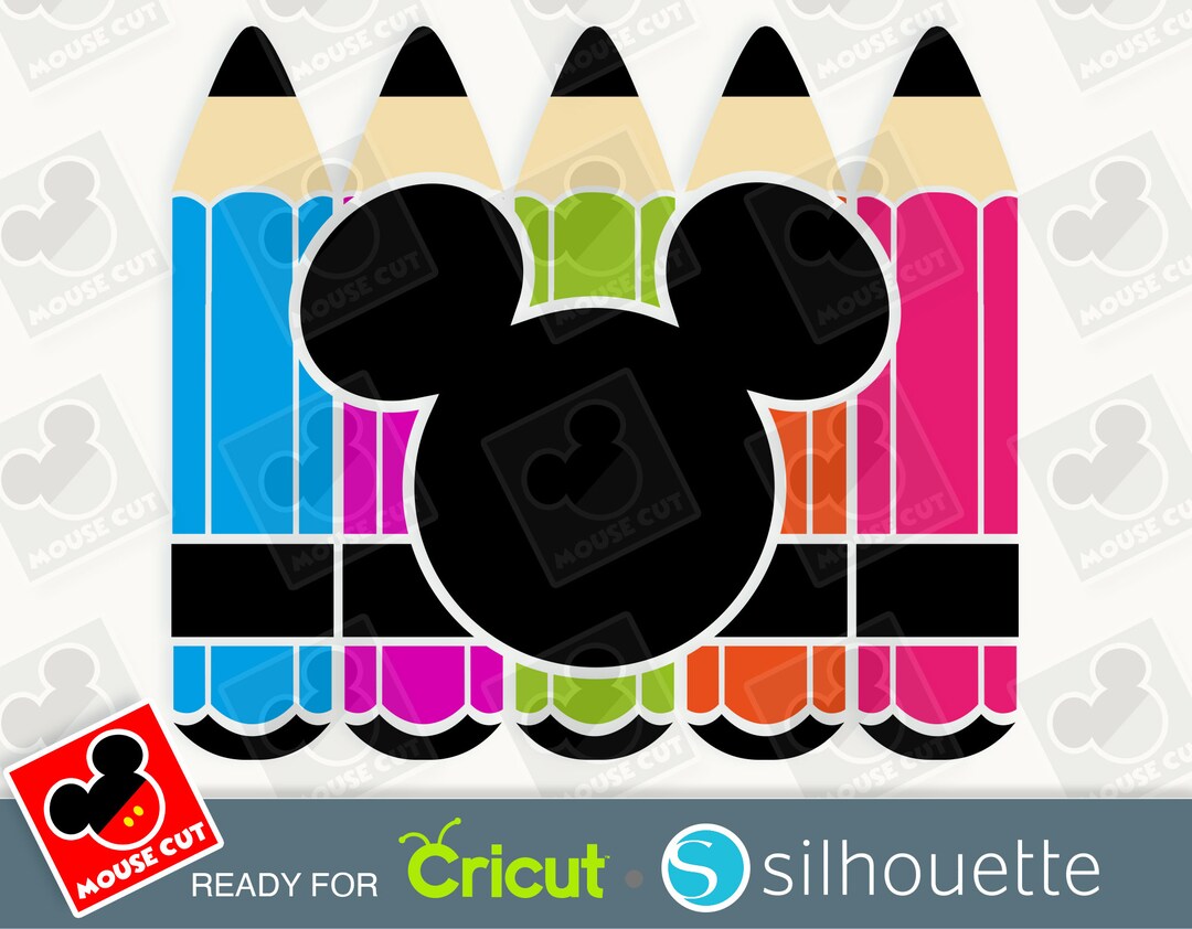 Mouse Ears School Pen SVG Back to School Svg Cut Files - Mousecut Svg ...