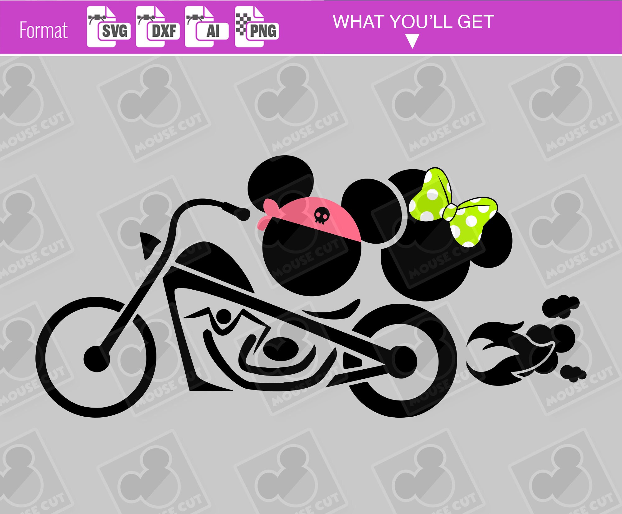 Craft Supplies & Tools Papercraft Mickey motorcycle svg mousecut svg ...