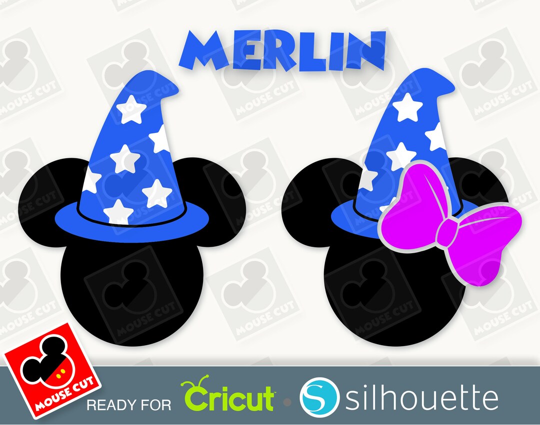 Mouse Ears Wizard SVG Cut Files - Mouse Merlin Cap Svg - Mousecut Svg ...
