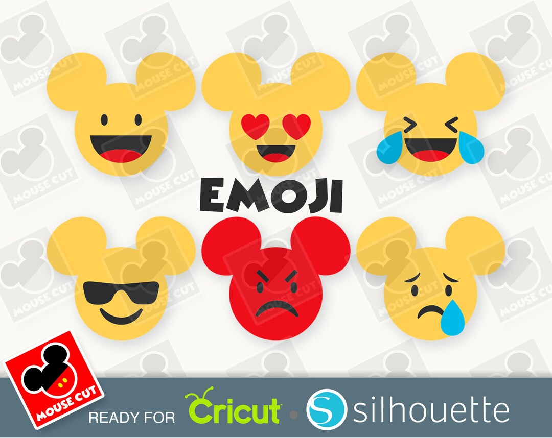 Mouse Ears Emoji Smiley SVG Cut Files - Mousecut Svg - Etsy UK