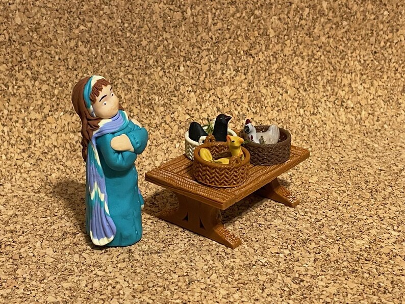 Santon, Chicken Seller, Christmas Crib, Christmas Decoration, Handmade ...