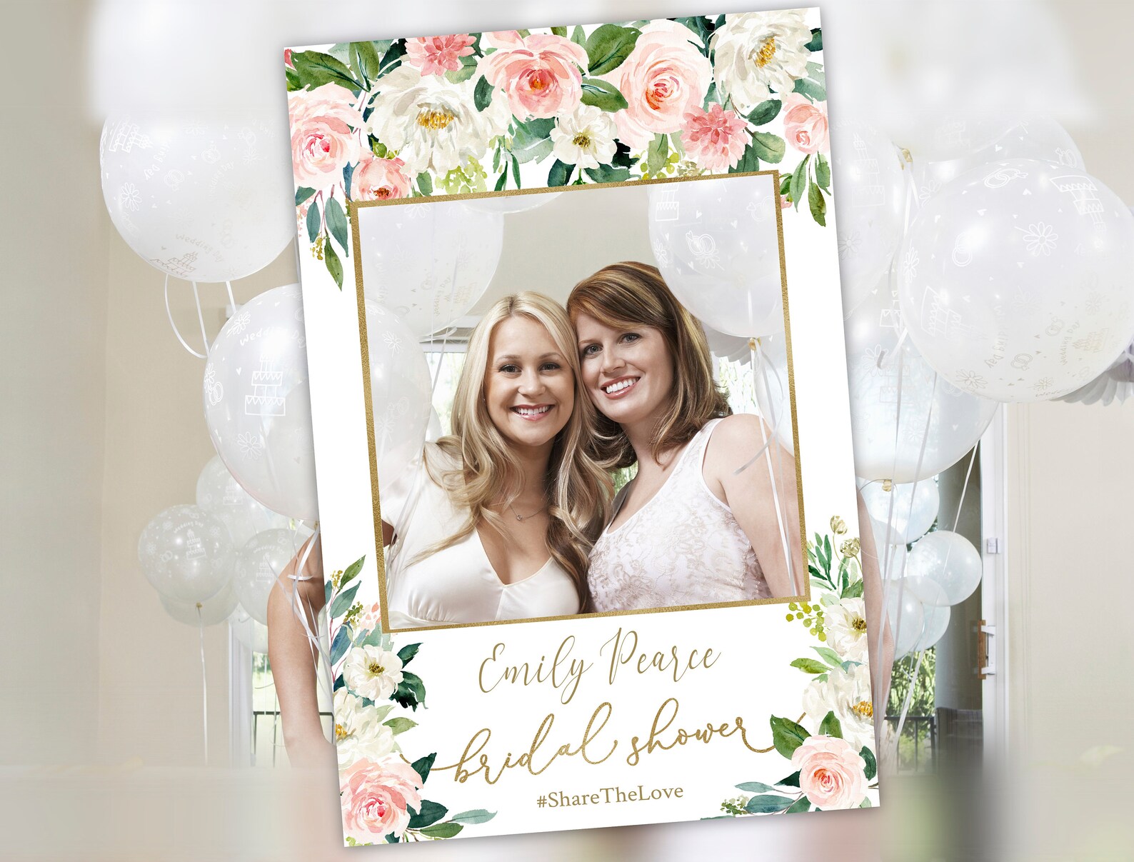 Bridal Photo Booth Frame Photo Booth Printable Editable | Etsy