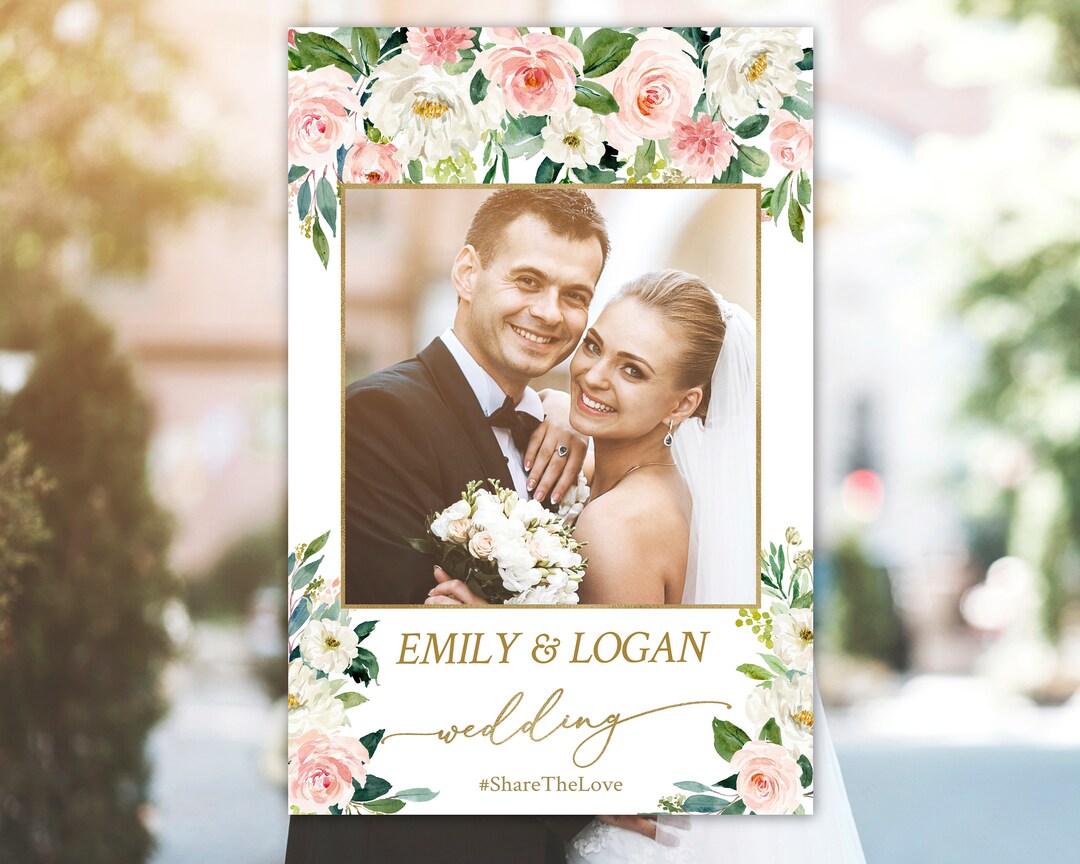 Wedding Photo Booth Frame, Photo Booth Printable, Editable Template ...