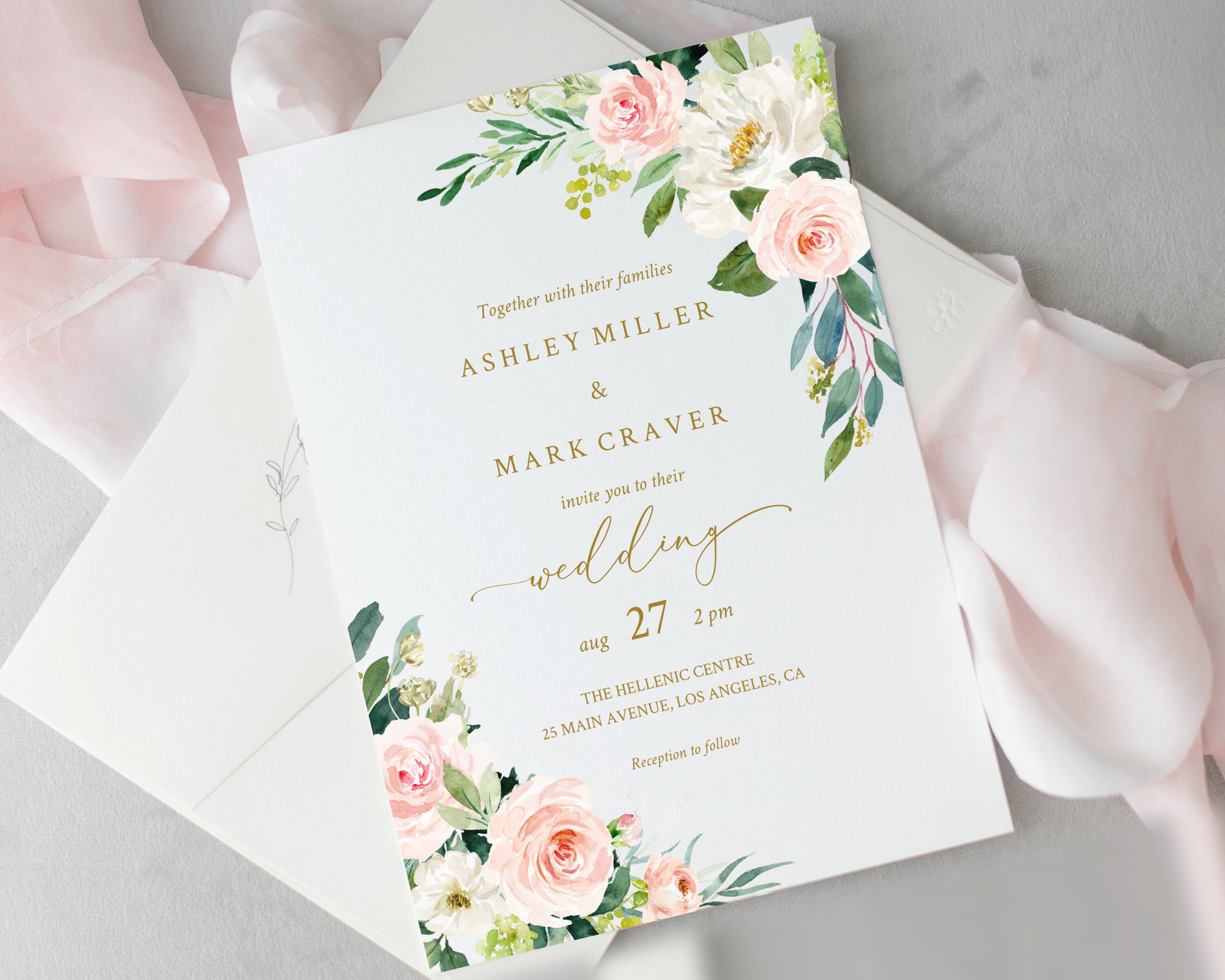 Wedding Invitation Bundle Wedding Invitation Printable | Etsy