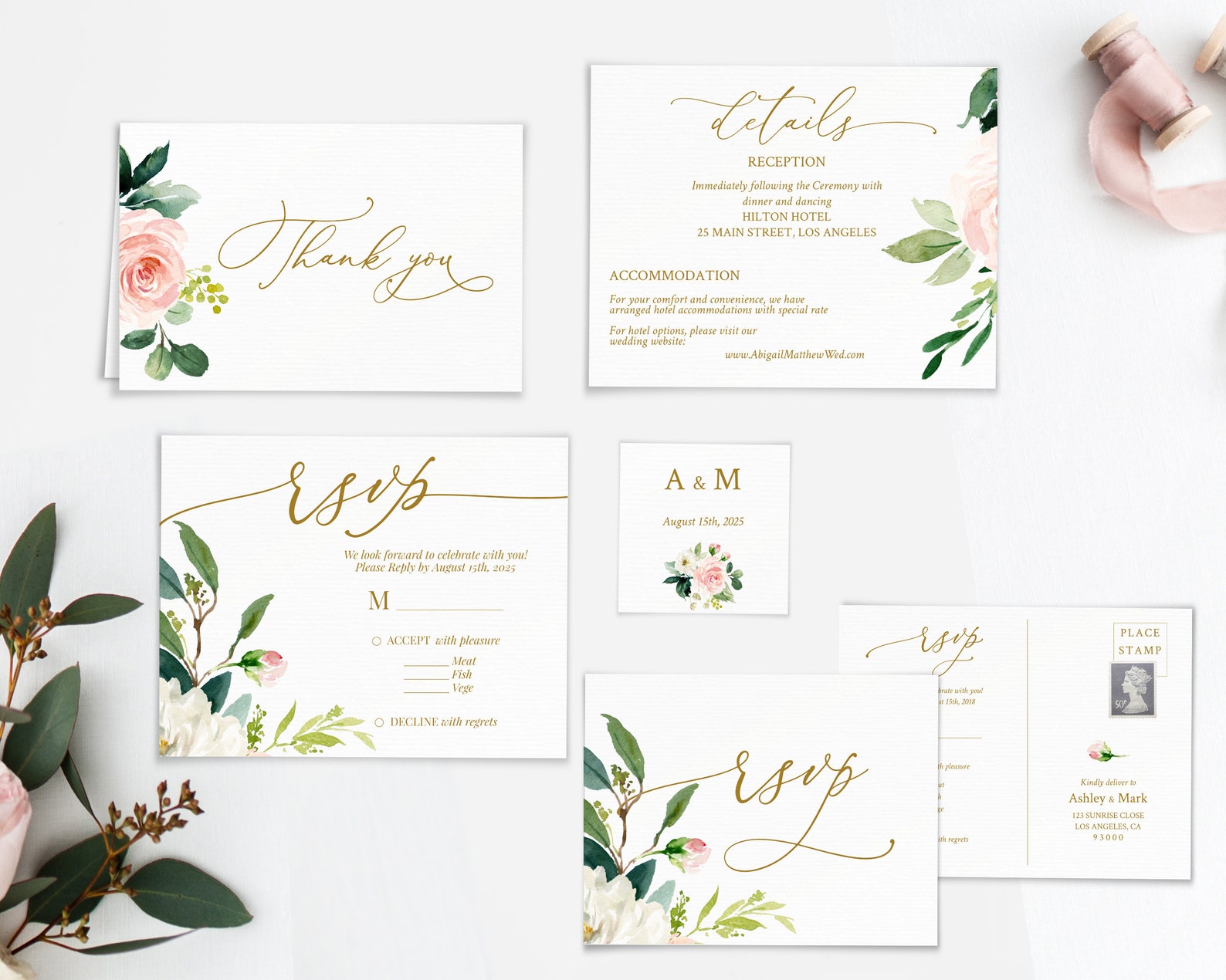 Wedding Invitation Bundle Wedding Invitation Printable | Etsy