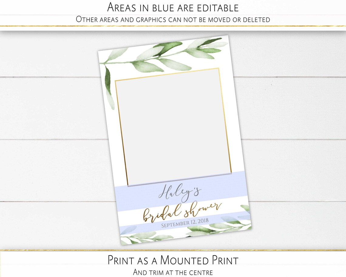 Bridal Photo Booth Frame Photo Booth Printable Editable - Etsy
