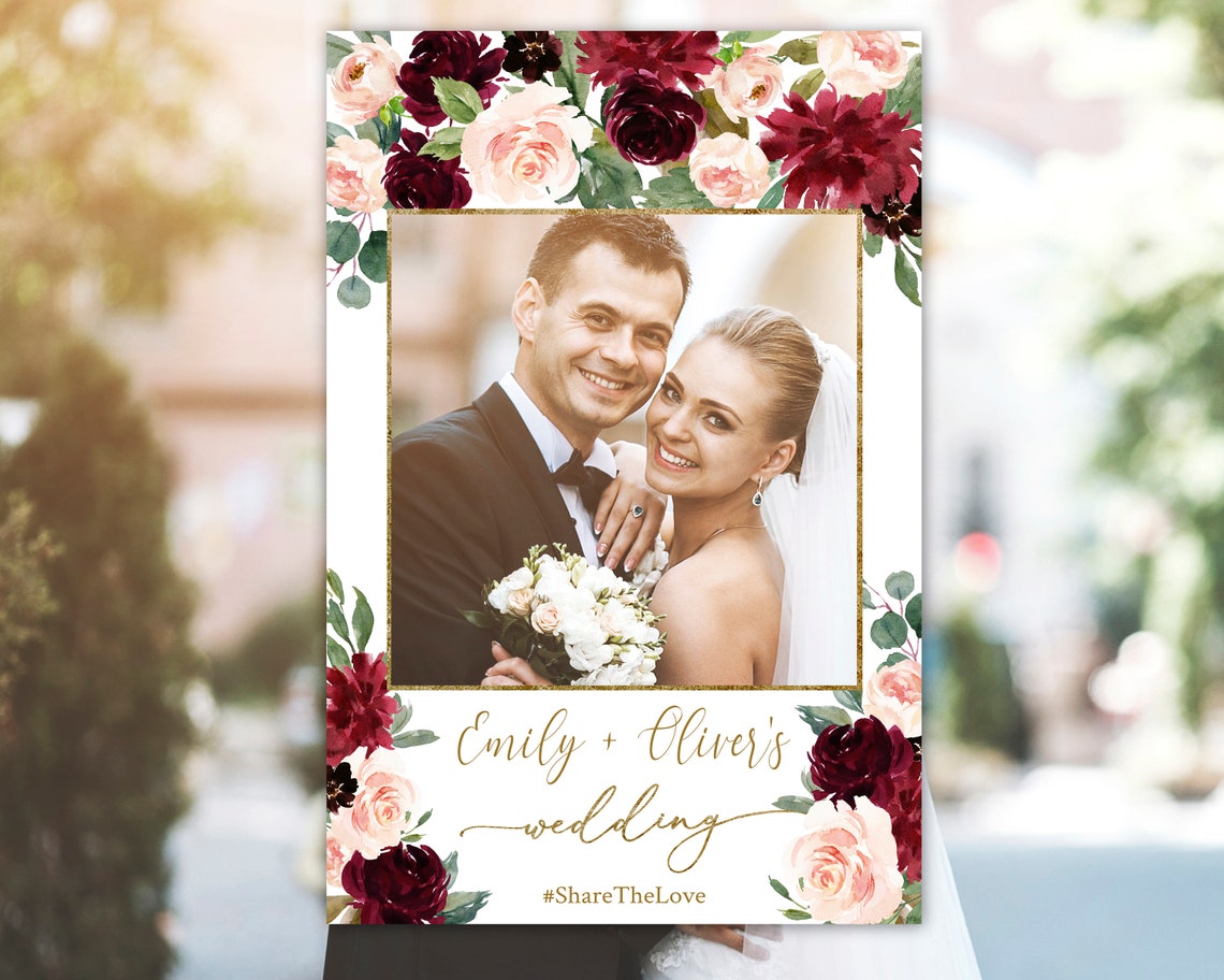 Wedding Photo Booth Frame Editable Photo Frame Printable | Etsy