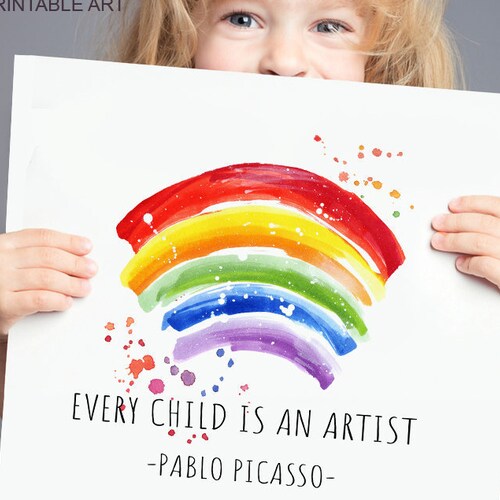 Every Child is an Artist Picasso Print Poster INSTANT DOWNLOAD | Etsy
