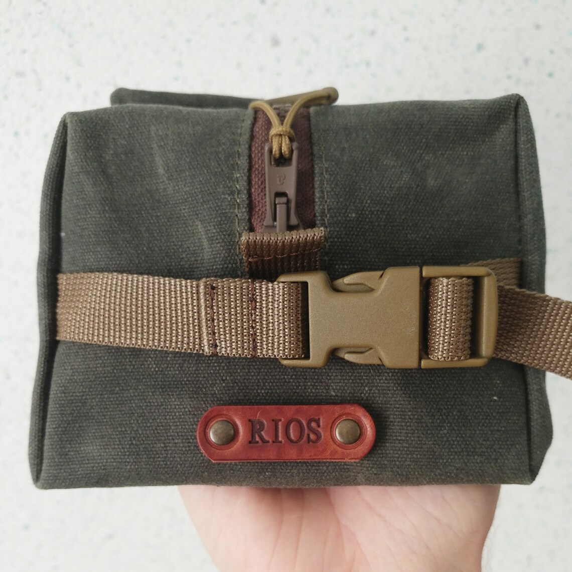 Waxed Canvas Dopp Kit Toiletry Bag Groomsman Gift Fathers | Etsy