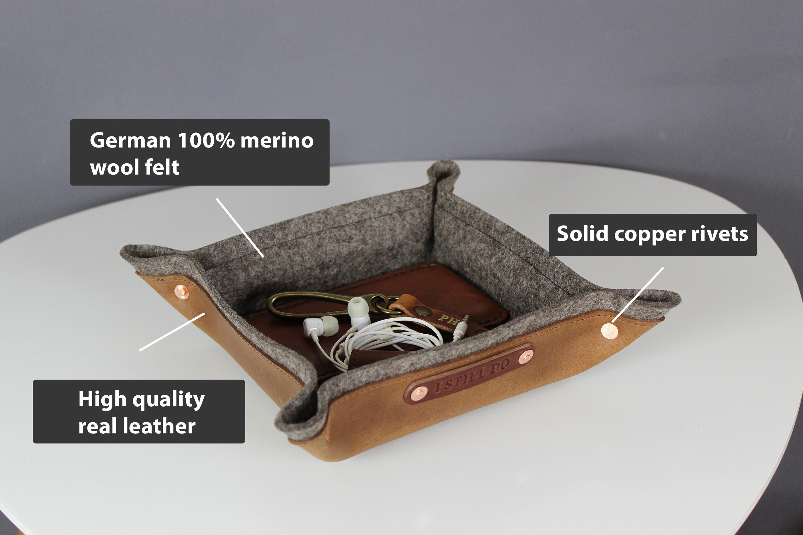 7th Year Wedding Anniversary Wool Copper Gift Personalized - Etsy