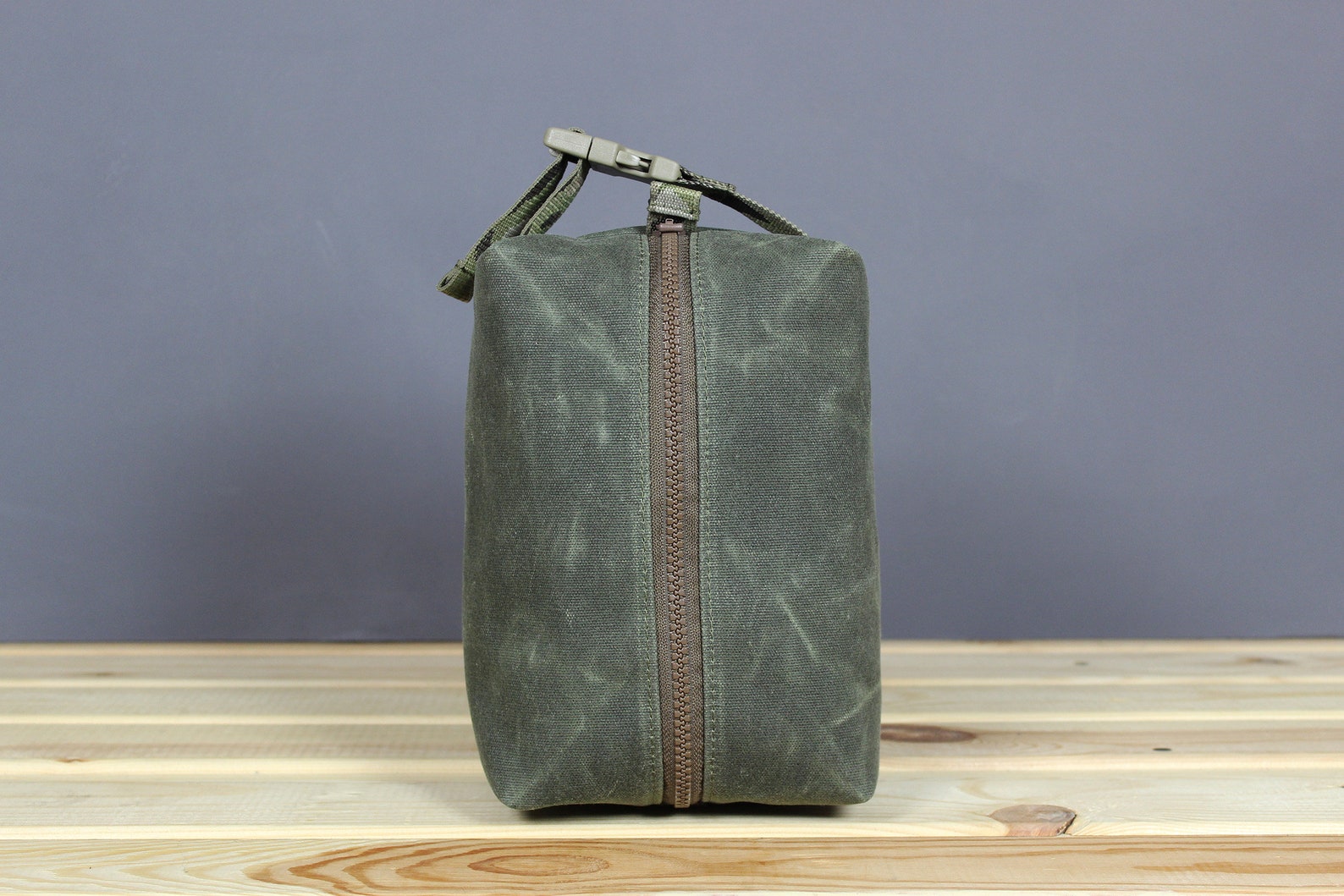 Waxed Canvas Dopp Kit Toiletry Bag Groomsman Gift Fathers | Etsy