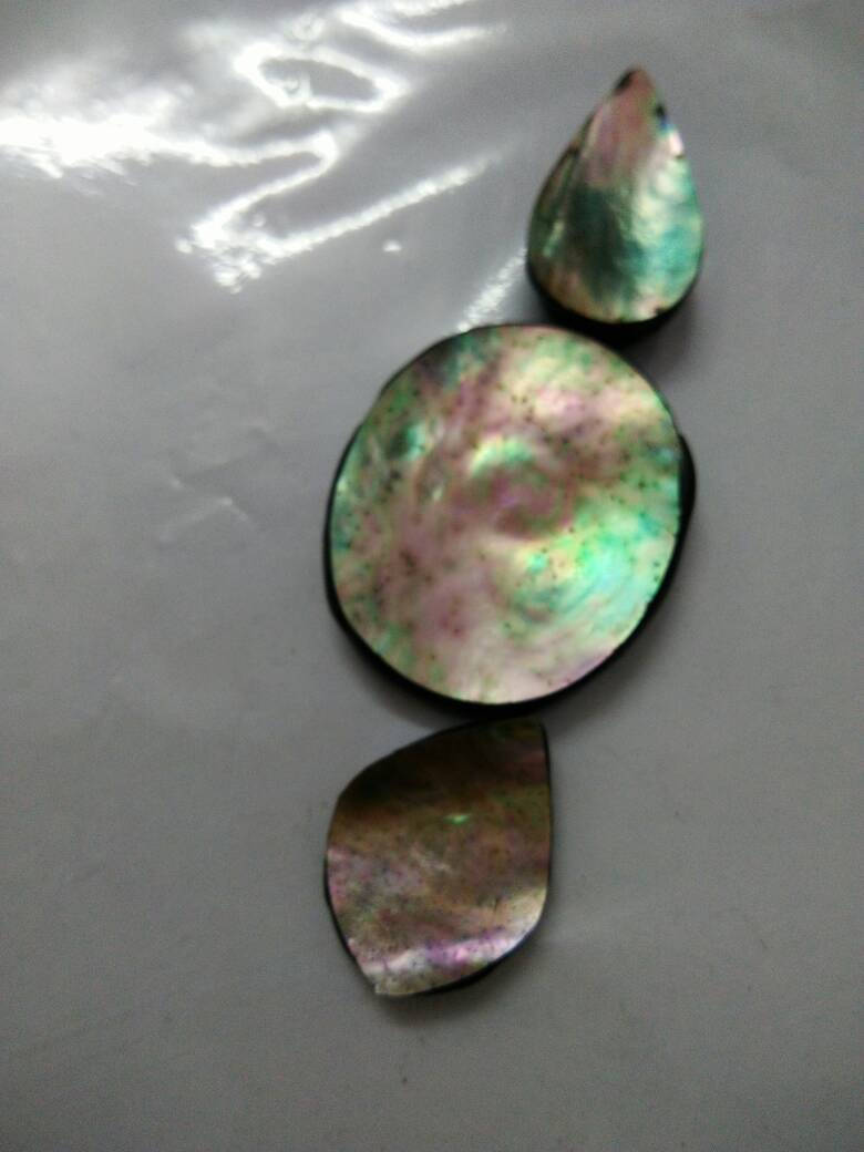 A Abalone Shell 3 Pieces Lot With the Weight of 37.50cts. the Dimension ...