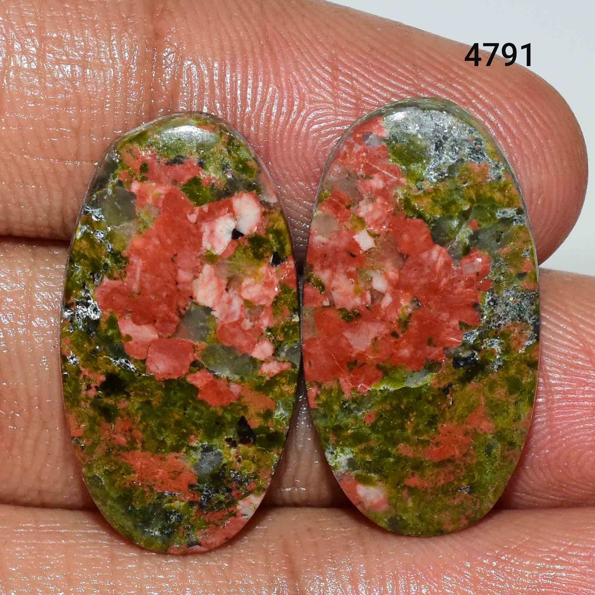 Matched Pair Natural Unakite Jasper Gemstone Unakite Jasper - Etsy UK