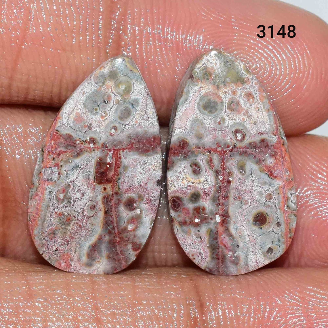 Matched Pair Natural Leopard Skin Jasper Gemstone Leopard | Etsy