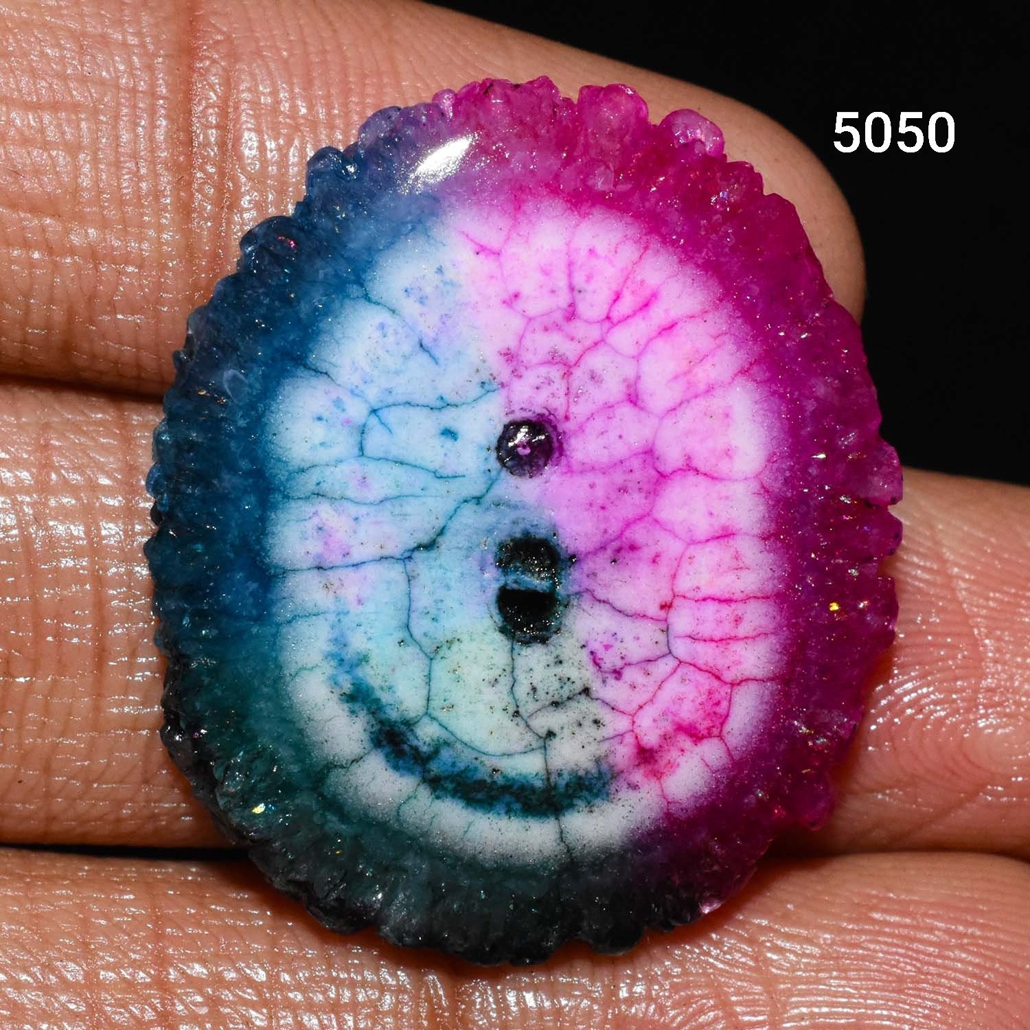 Tinted Multi Color Solar Quartz Slice Cabochon Solar Quartz - Etsy