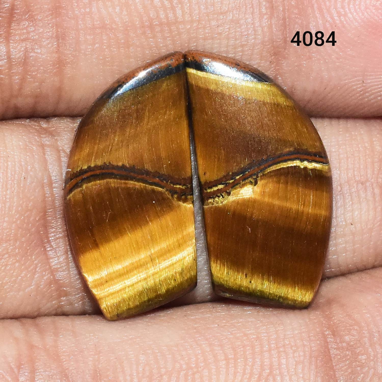 Matched Pair Natural Tiger Eye Gemstone Tiger Eye Cabochon | Etsy