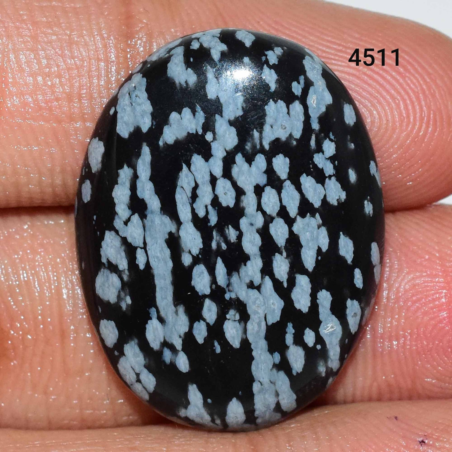 Beautiful Designer Natural Snow Flake Obsidian Gemstone Snow | Etsy