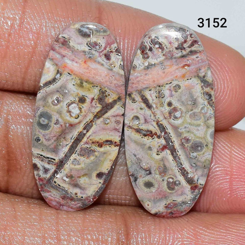 Matched Pair Natural Leopard Skin Jasper Gemstone Leopard - Etsy