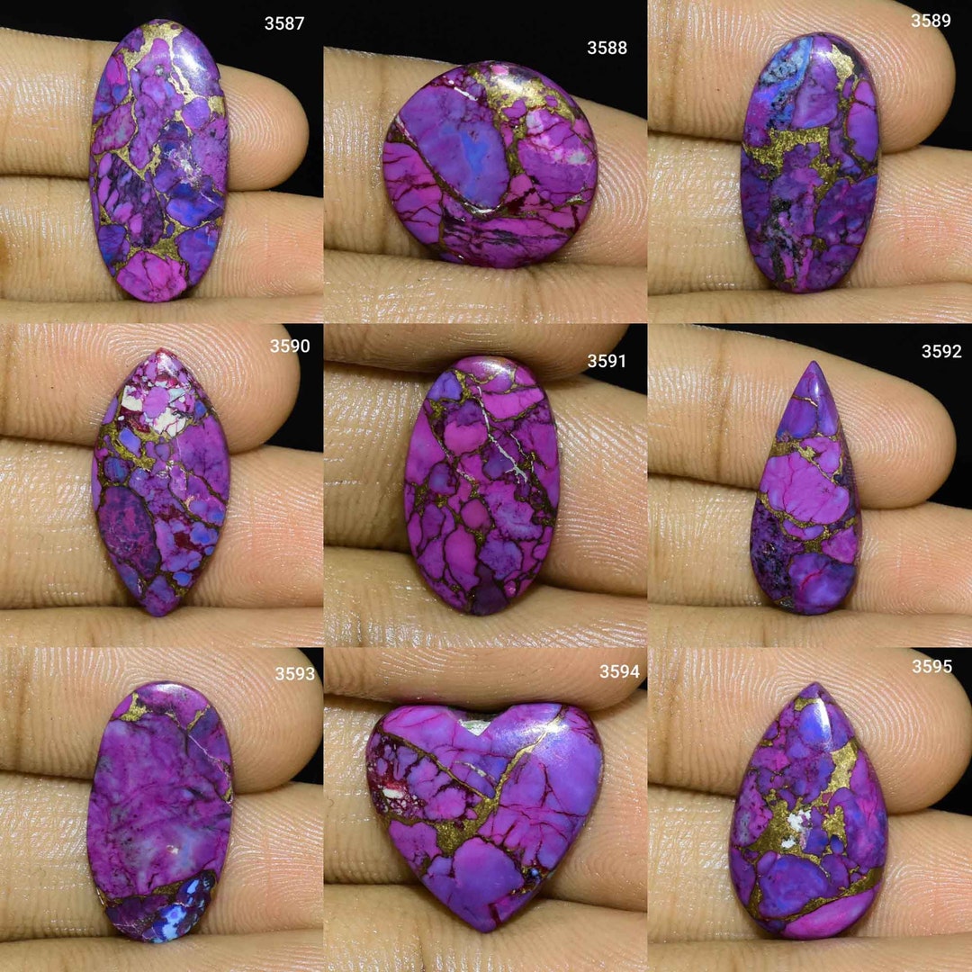 Mohave Turquoise Gemstone, Purple Mohave Turquoise Cabochon, Turquoise ...