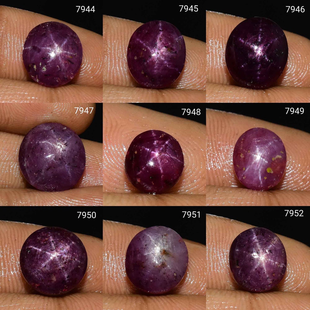70% off Natural Ruby Star Gemstone Cabochon, Six Rays Star Ruby Cabochon, Ruby Star for Use ...