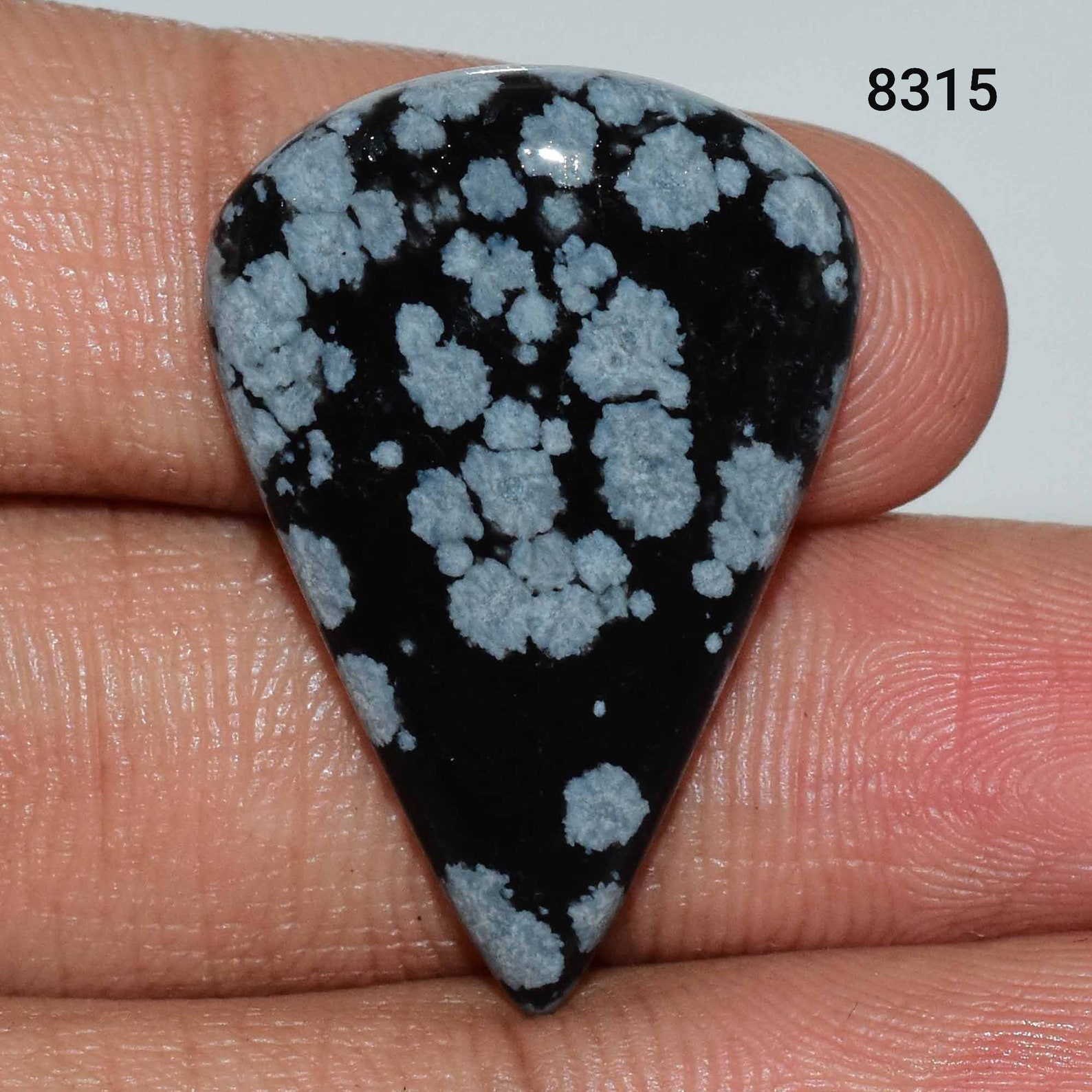 Beautiful Designer Natural Snow Flake Obsidian Gemstone Snow | Etsy