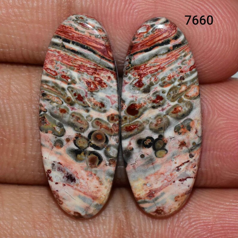 Matched Pair Natural Leopard Skin Jasper Gemstone Leopard | Etsy