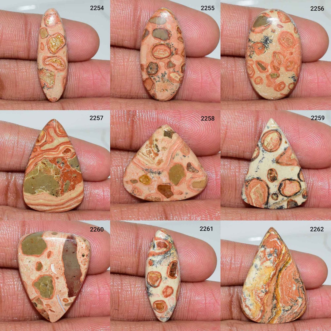 Natural Designer Poppy Jasper Gemstone , Poppy Jasper Cabochon, Poppy ...