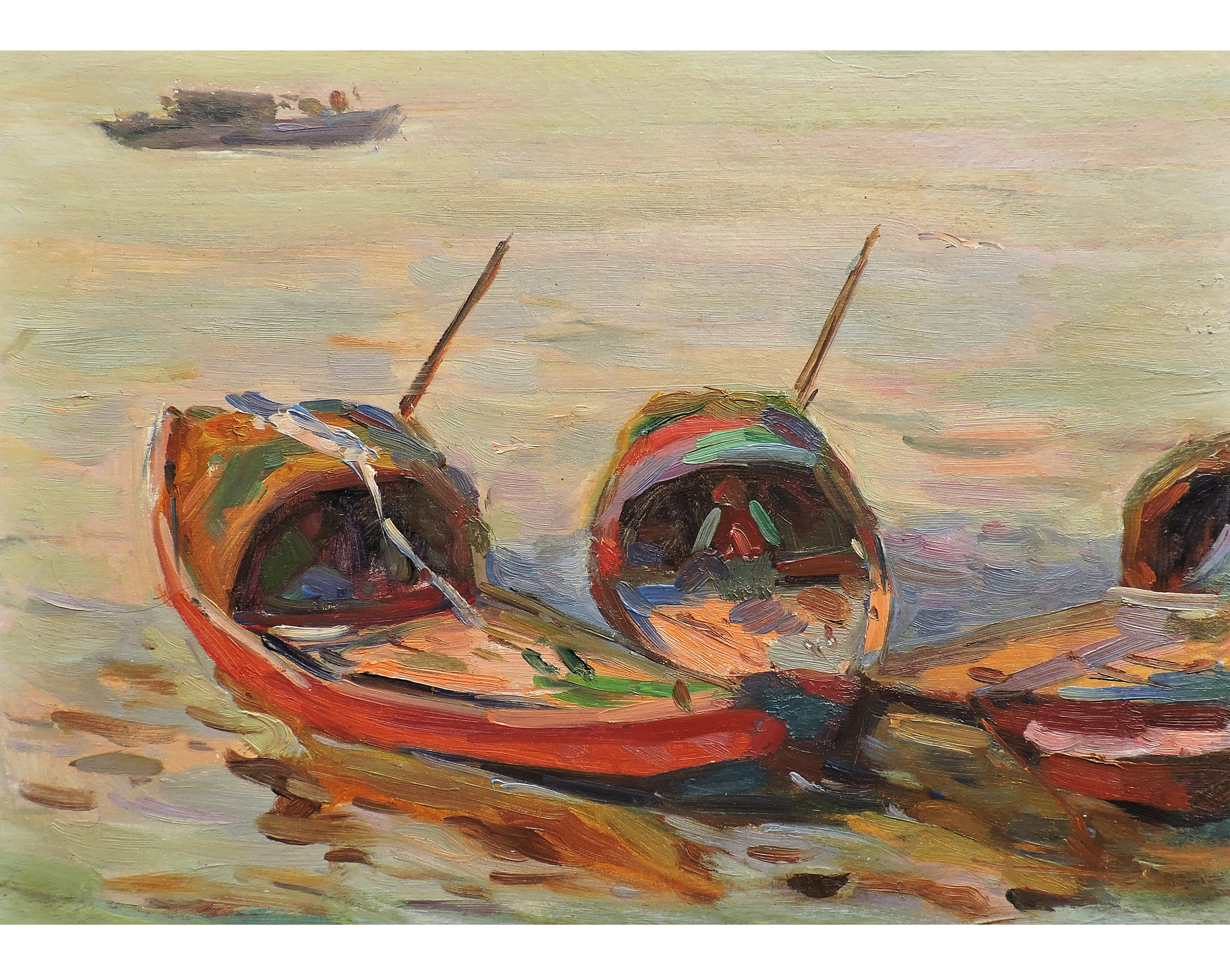 Oil GIRL PORTRAIT Antique Oil Painting Original by Soviet Ukrainian ...