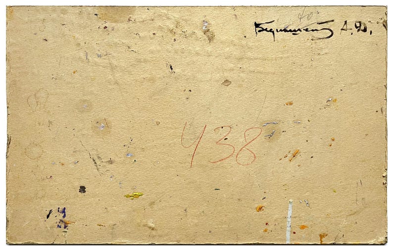 Vintage Original Oil Painting Autumn Landscape by Ukrainian Artist O ...