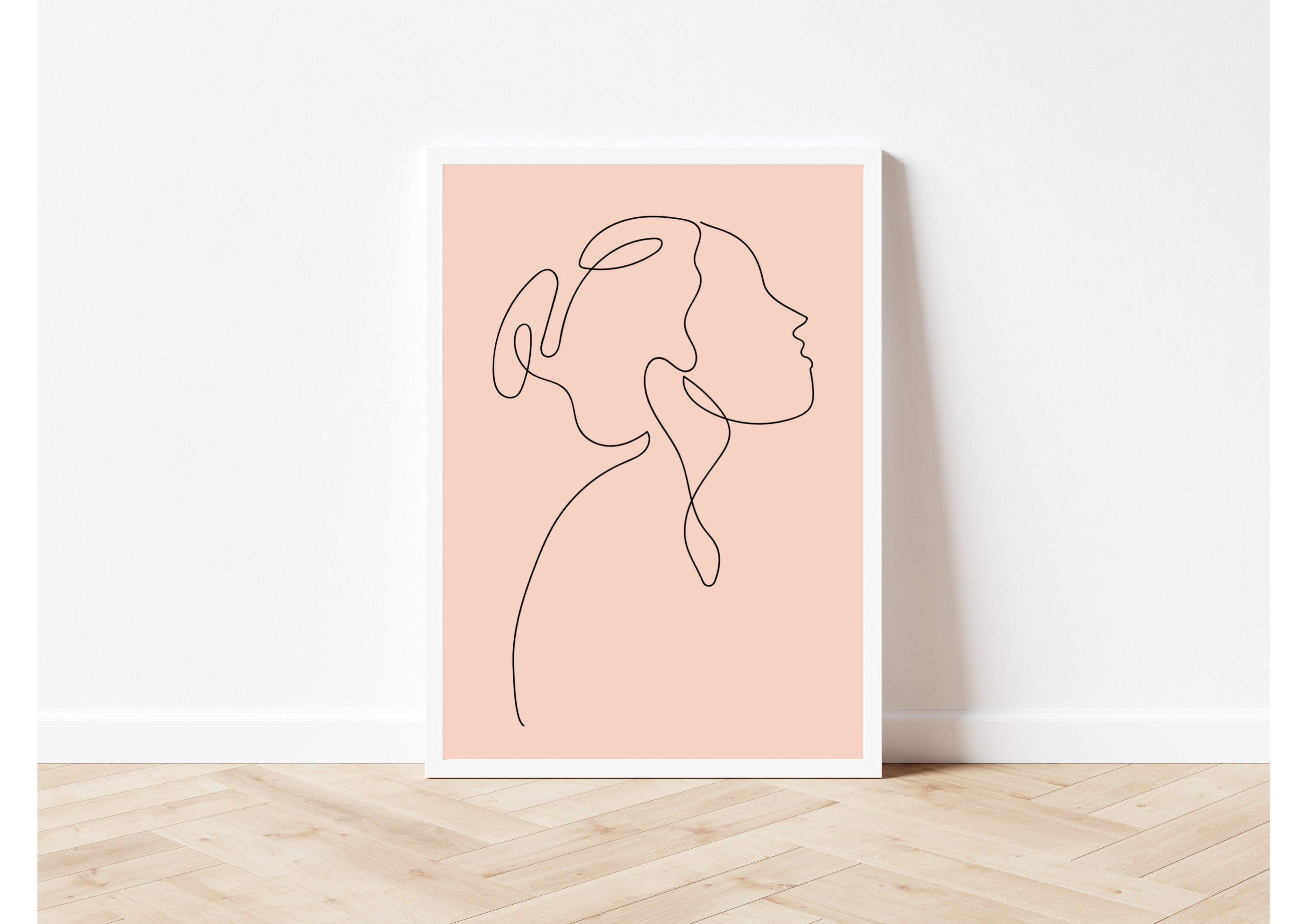 Poster Boho Profile Woman Black Line Line Minimalist Art - Etsy