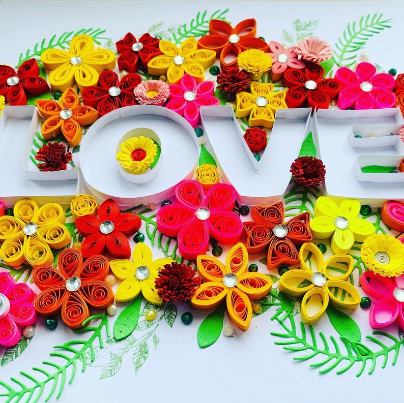 Floral Love Wall Art Frame | Etsy