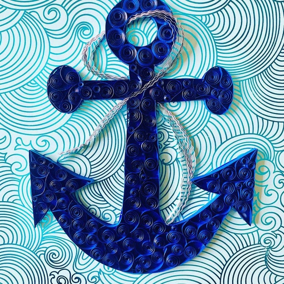 Paper Quilled Anchor A4 UNFRAMED | Etsy