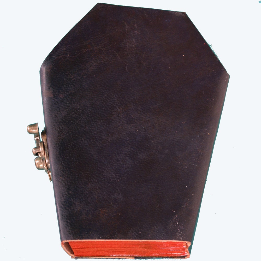 Handmade Leather Coffin Journal With Lock ,grief N Mourning Memento ...