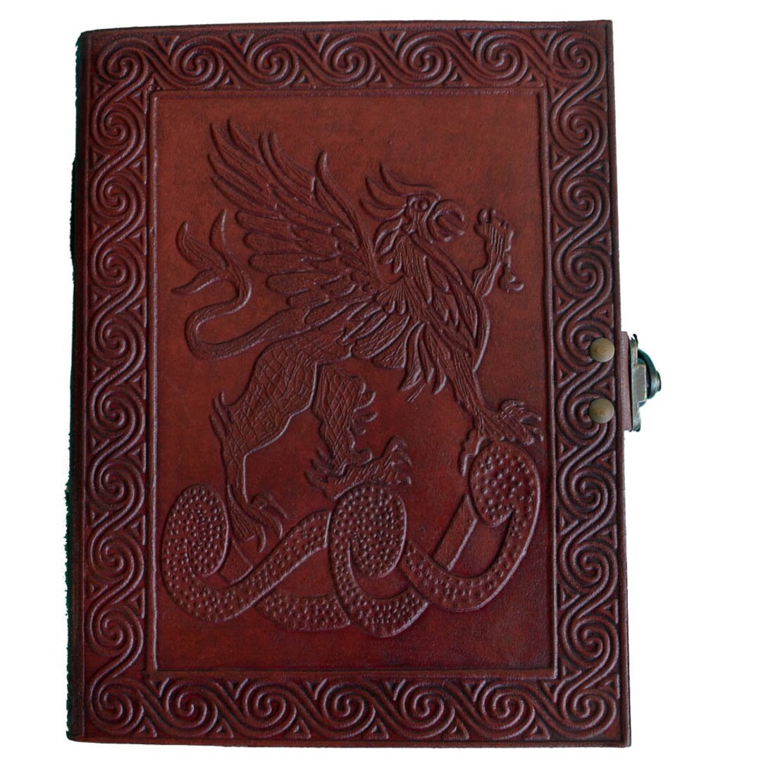 Handmade Griffin Leather Notebook 8" X 6", Halloween Special Gift - Etsy