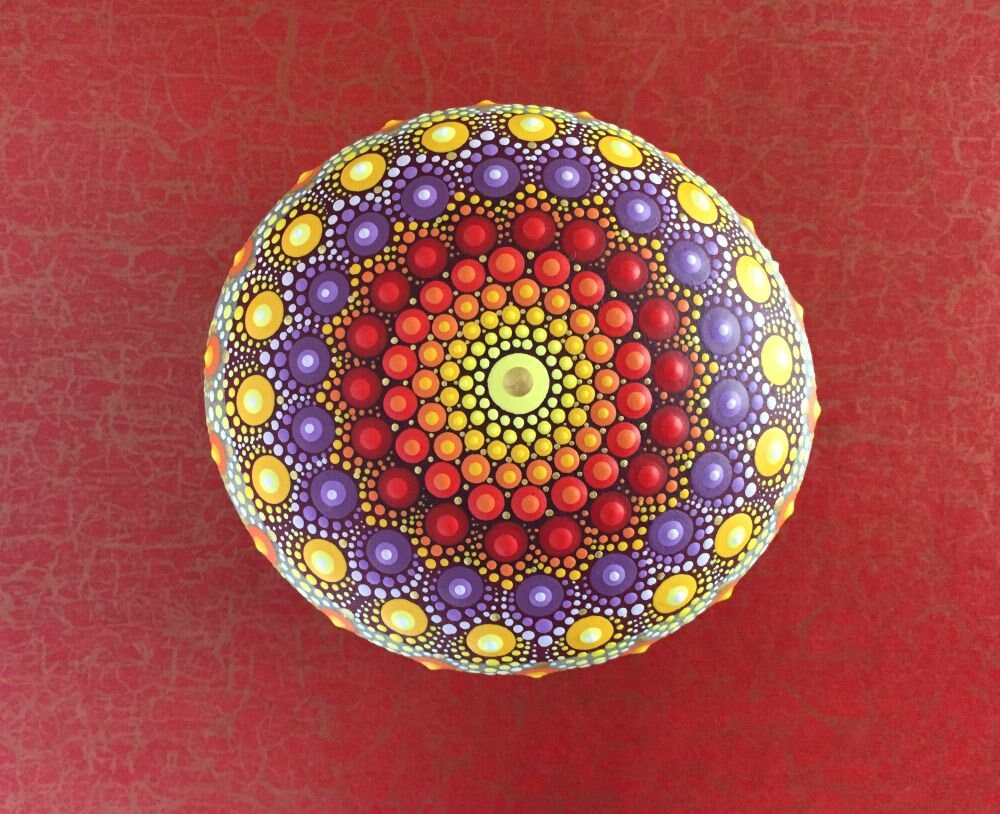 Mandala-stone 1001 Nights Handpainted Mandala-stone as a - Etsy