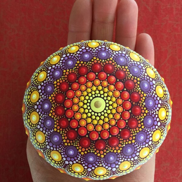 Mandala Stone - Etsy