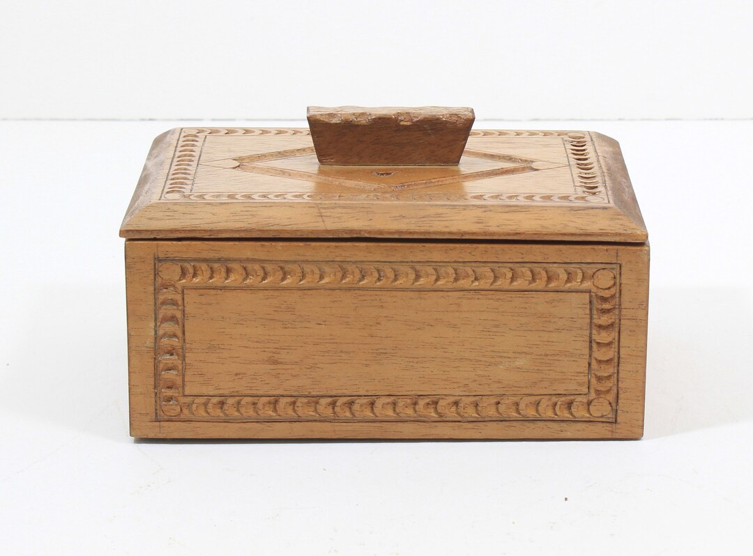 Vintage 1930s Wooden Desk Cigarette Box - Etsy