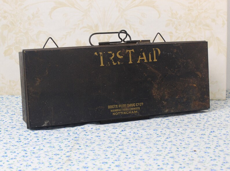 Vintage First Aid Kit in a Metal Box, From Boots the Chemist - Contents ...