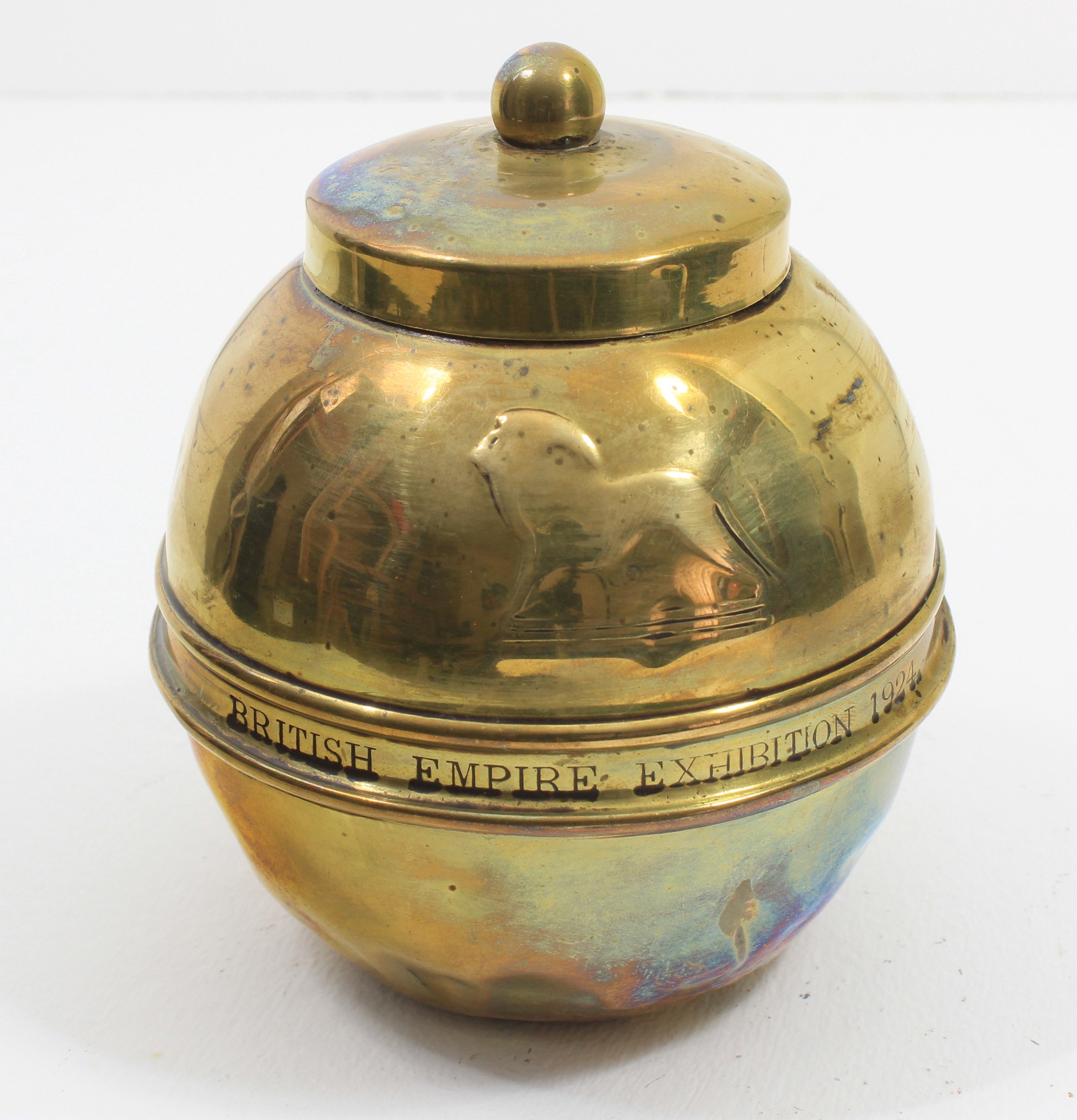 Lipton Brass Tea Caddy From the British Empire Exhibition 1924 - Etsy