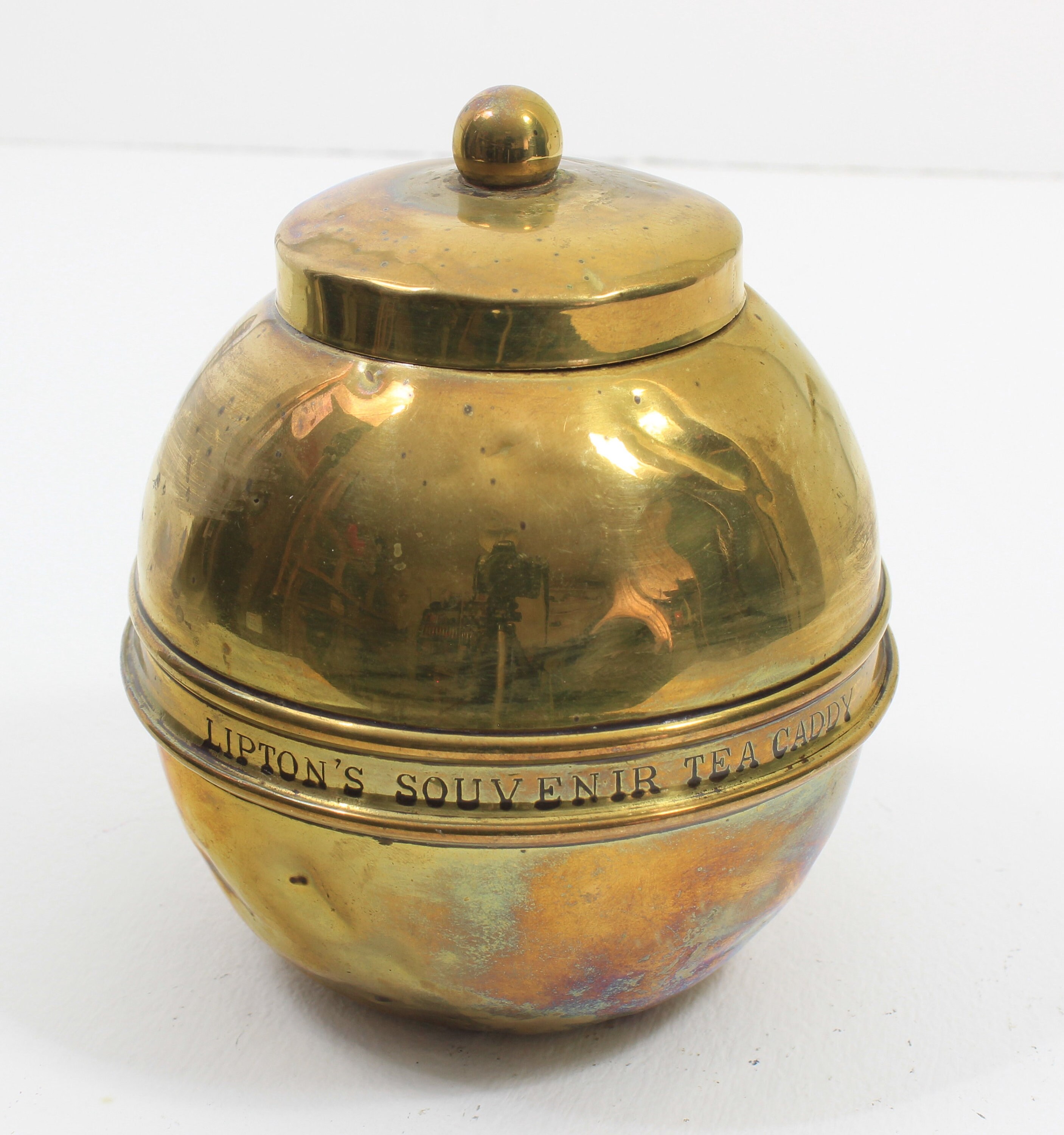 Lipton Brass Tea Caddy From the British Empire Exhibition 1924 - Etsy