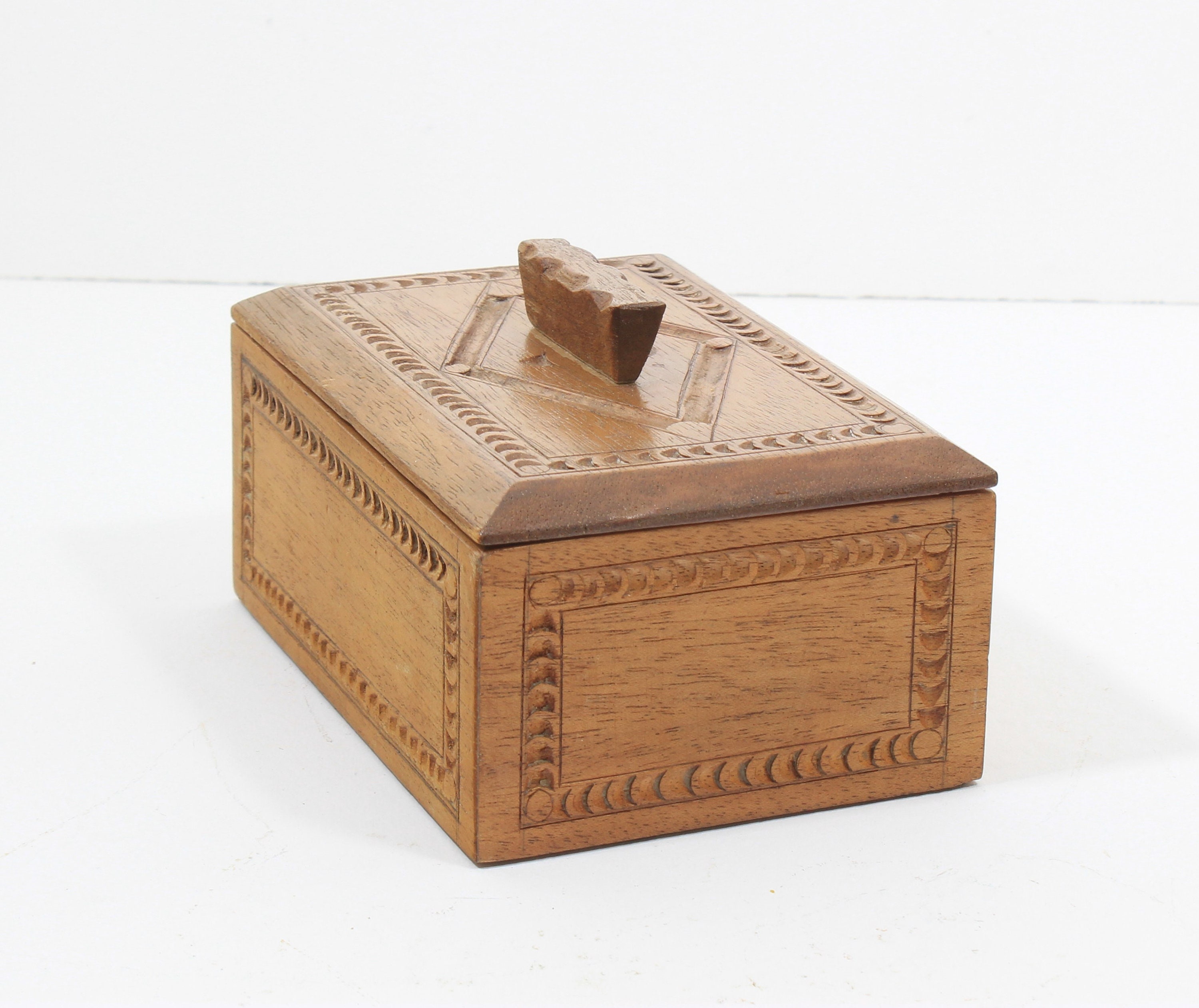 Vintage 1930s Wooden Desk Cigarette Box - Etsy UK